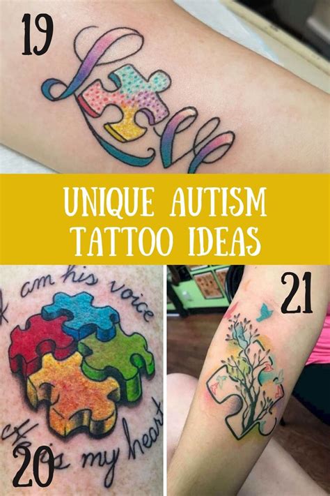 Autism Puzzle Piece Tattoo Ideas