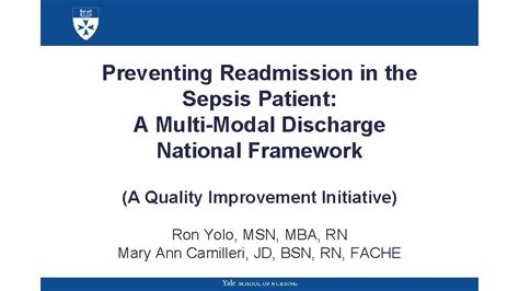 Preventing Readmission In The Sepsis Patient A Multimodal