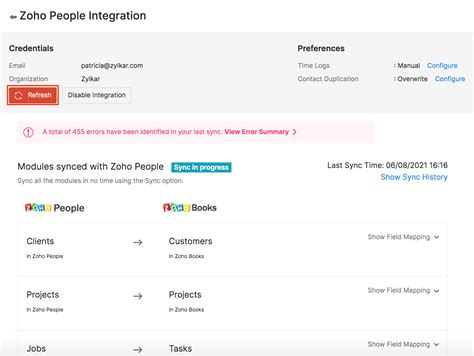 Zoho People Zoho Books Integration Help Zoho Books