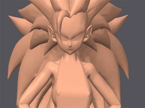 Caulifla Dragonball Ssj3 3d Model By Ryan Makerworld Download Free 3d Models