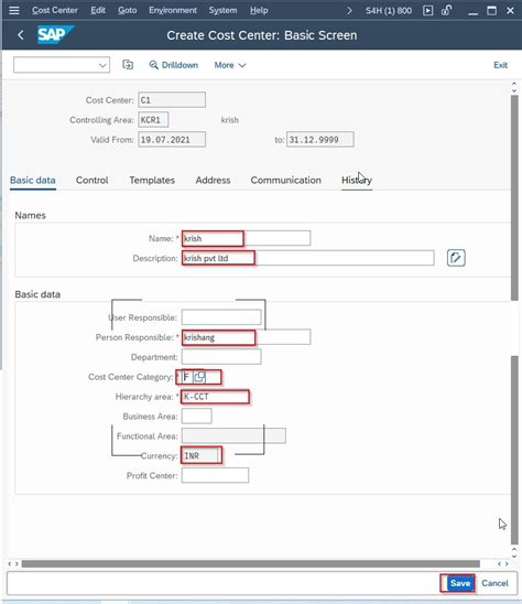 How To Create Cost Center In SAP