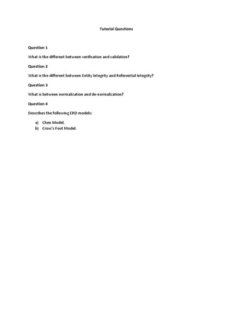 Tutorial Questions Pdf