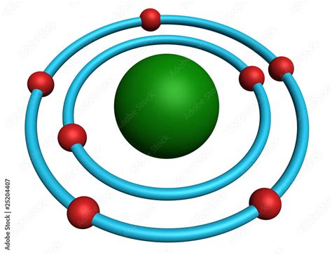 Nitrogen Atom On White Background Stock Illustration Adobe Stock