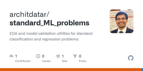 Github Architdatarstandardmlproblems Eda And Model Validation Utilities For Standard
