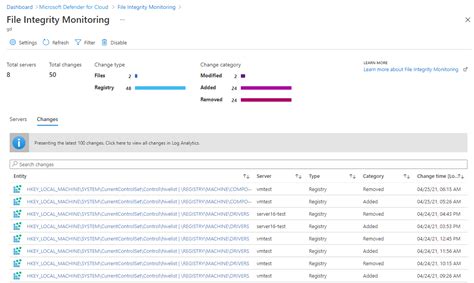 enable file integrity monitoring log analytics agent microsoft