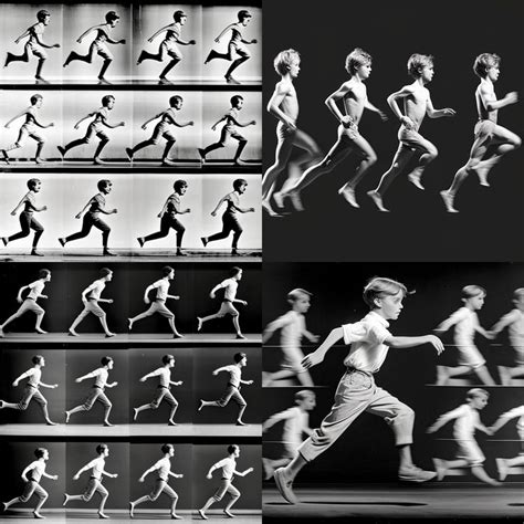 A Young Boy Running Muybridge Sequence Dessin Corps Croquis D