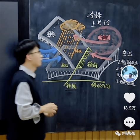 山东95后老师火了！地理课上徒手画图，“教科书式”板书惊艳网友视频一手高三
