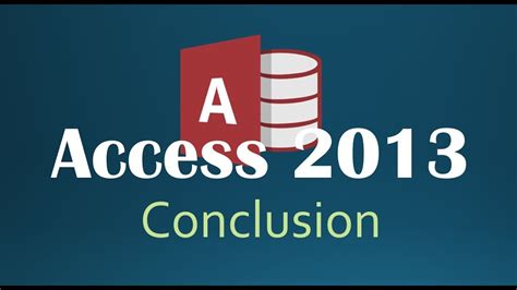 78 Conclusion And Advanced Series Programming In Access 2013 Youtube