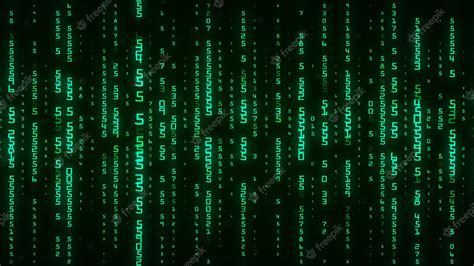 Premium Photo Digital Background Green Matrix Coding Or Hacking