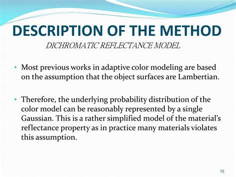 Ppt Color Classification Using Adaptive Dichromatic Model Powerpoint Presentation Id1408300