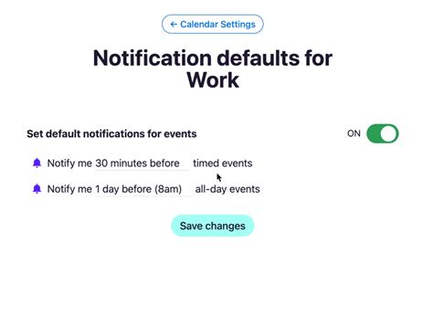 Calendar Notifications Hey