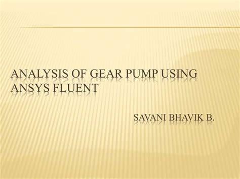 CFD Introduction Using Ansys Fluent PPT