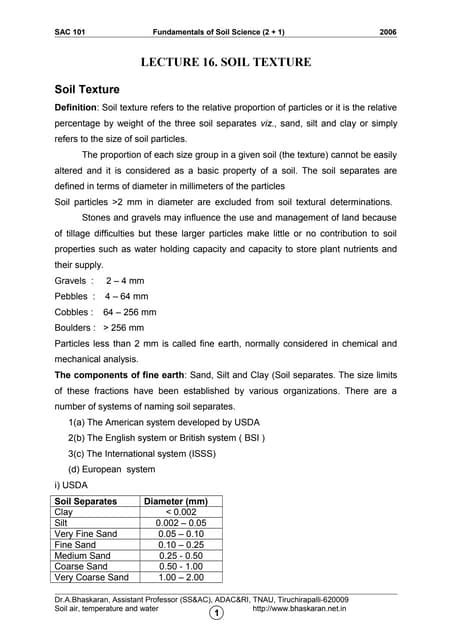 Determination Of Soil Texture Pptx