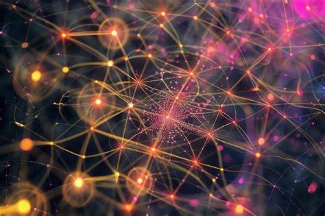 Radial Patterns Representing Nodes In A Network Ai Generated Premium Ai Generated Image