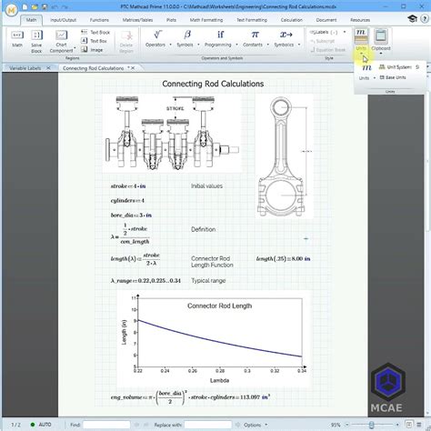 Mathcad Prime 11 Custom Unit Systems Youtube