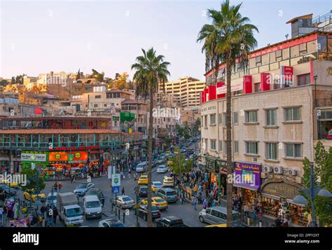 Amman Jordan 26 January 2023 City Center Of Amman Jordan Old Buildings Restaurants People