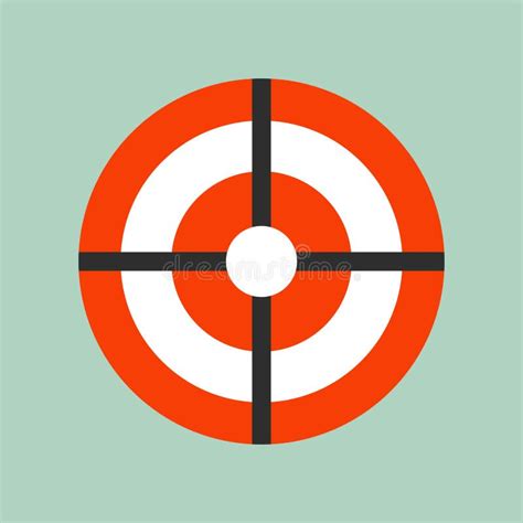 Dart Board Target Flat Style Vector Illustration Stock Vector