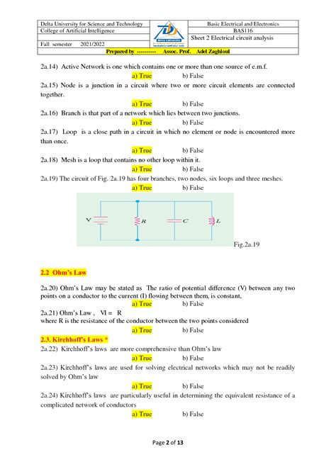 SOLUTION Sheet Electrical Circuit Analysis Studypool