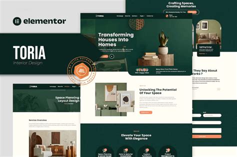 Toria Interior Design Elementor Template Kit