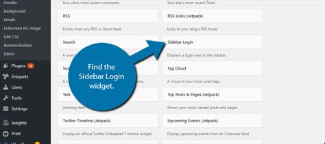 How To Add A Sidebar Login Form In Wordpress Greengeeks