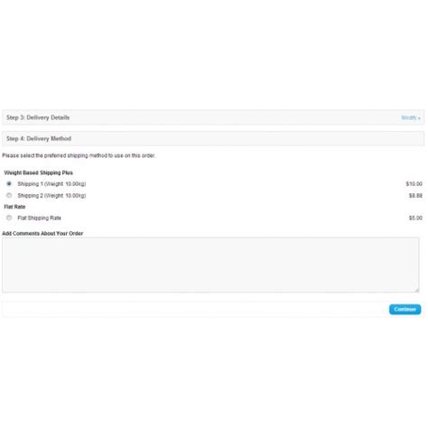 Opencart Weight Based Shipping Plus