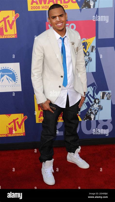 Chris Brown Arrives For The 2008 Mtv Video Music Awards At Paramount