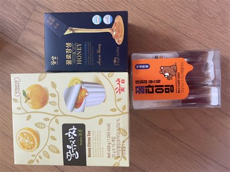 꿀 유자차1통 꿀스틱2통 당근 중고거래
