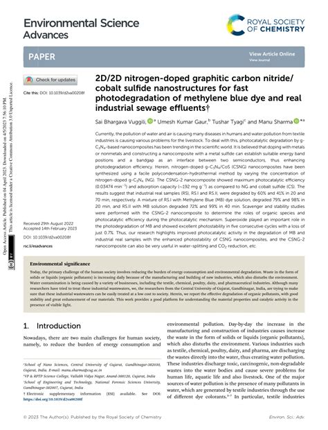 Pdf 2d2d Nitrogen Doped Graphitic Carbon Nitridecobalt Sulfide
