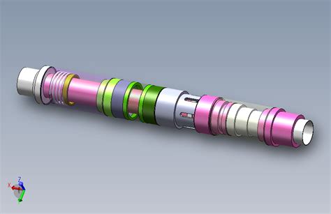注水封隔器设计图 Solidworks 2012 模型图纸下载 懒石网