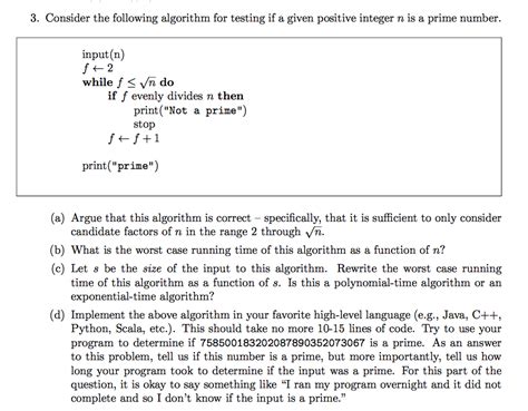 Solved Consider The Following Algorithm For Testing If A