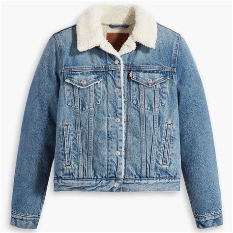 Levi Women Original Sherpa Denim Trucker Jacket Seen Things