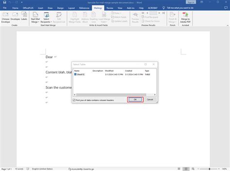 How To Create Barcodes For Word Mail Merge Using Excel Barcode Generator