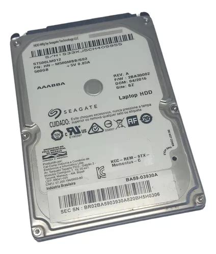 Hd 500gb Sata Notebook St500lm012 Hn-m500mbb/ss2 Seagate | Parcelamento ...