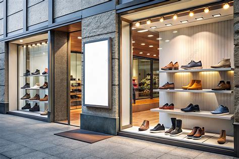 포스터 모형이 있는 신발 가게 매장 매장 디스플레이 신발 가게 포스터 모형 배경 일러스트 및 사진 무료 다운로드 Pngtree