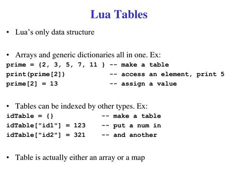 Ppt Cse 380 Computer Game Programming Scripting And Lua Lua