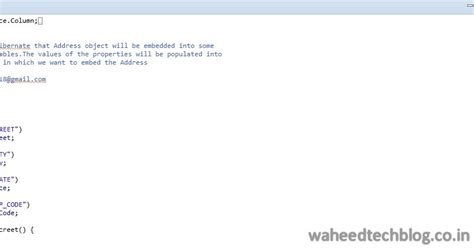 Embeddable And Embedded In Hibernate Annotation