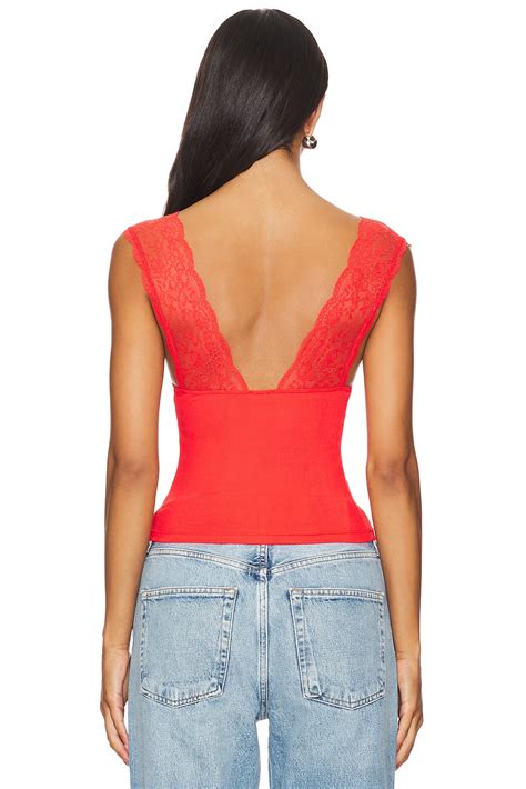 Free People X Intimately Fp X Revolve Power Play Cami In Poppy Red