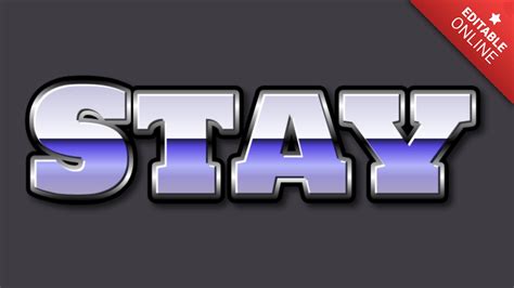 Stay Text Effect Generator