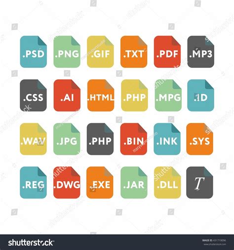 Code File Formats Script Type Icons Stock Vector Royalty Free