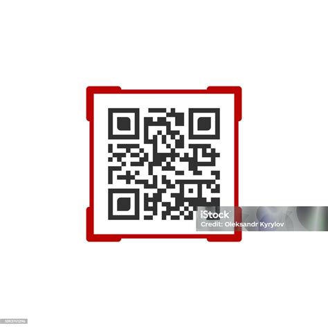 레드 프레임 레이블 Qr 코드에는 제품 정보 광고 또는 전자 지불 포함 되어 있습니다 벡터 그림을 흰색 배경에 고립입니다 Qr