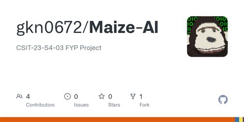 Github Gkn0672maize Ai Csit 23 S4 03 Fyp Project