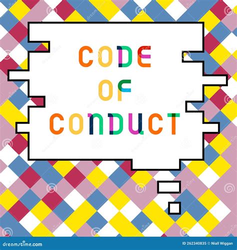 Text Sign Showing Code Of Conduct Business Concept Ethics Rules Moral