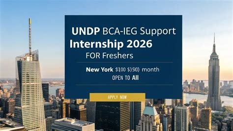 United Nations Development Programme Undp Bca Ieg Support Internship