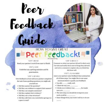 Peer Feedback Guide By Nicola S Tutoring Teachers Pay Teachers