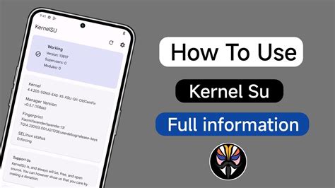 How To Use Kernel Su Full Information Youtube