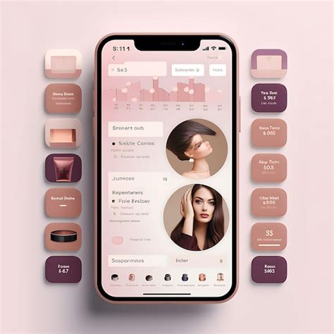Premium AI Image Mobile App Design Of Beauty And Cosmetics Beauty Product Review App Design
