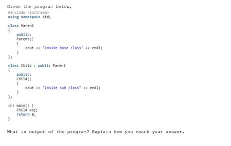 Solved Given The Program Below Include Using Namespace