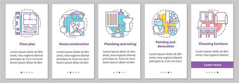 Linear Icon Design For Onboarding Page Of Mobile Public Services App Vector Element App