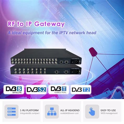 Dvb To Ip Gateway Tuners Dvb T T Spts Mpts Channels Output For Iptv And Dvb System Buy Dvb