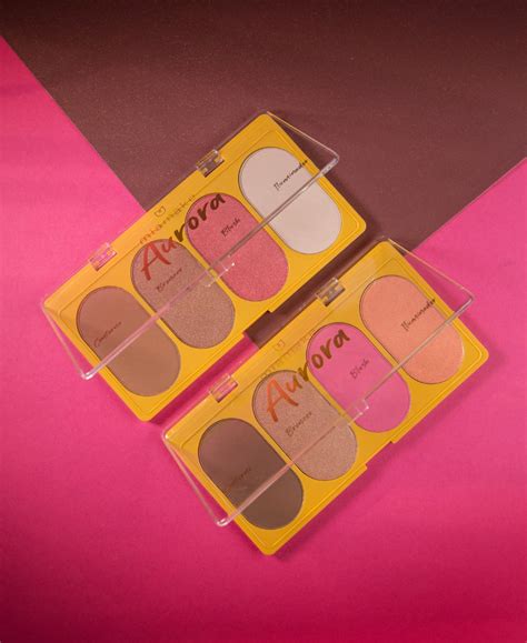 2 Paleta Contorno Bronzer Blush Ilumonador Mia Make Nova Avenida